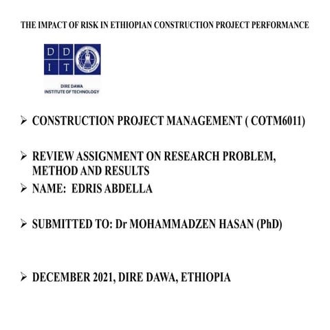 THE IMPACT OF RISK IN ETHIOPIAN CONSTRUCTION PROJECT.pptx