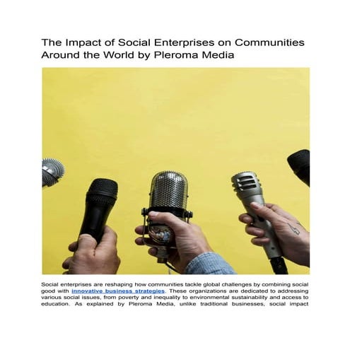 The Impact of Social Enterprises on Communities Around the World by ...