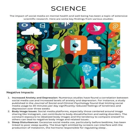 The impact of social media on mental health and well-being has been a ...