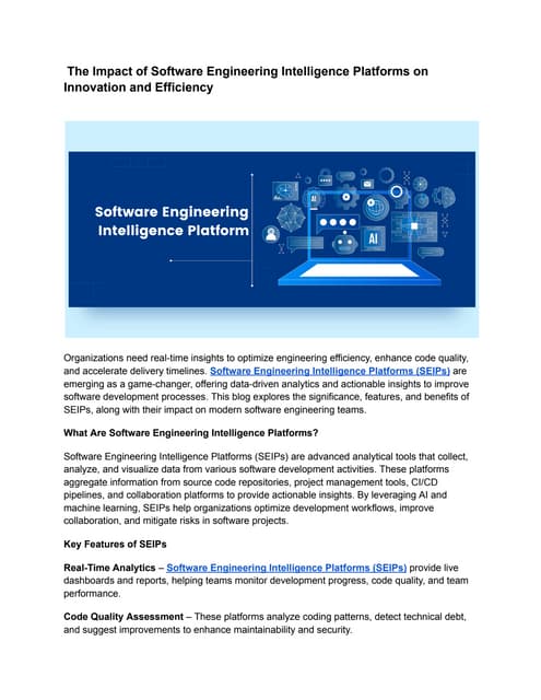 Software Engineering Intelligence Platform_ Transforming Software Development through Data ...