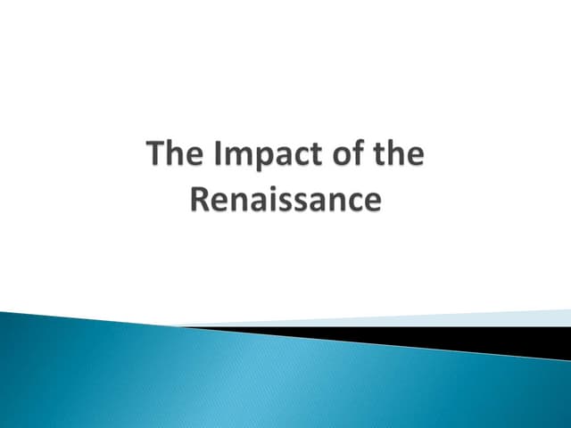 The renaissance ppt | PPT