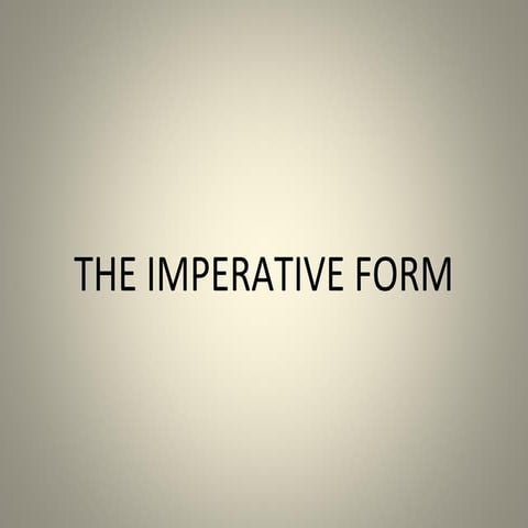 The imperative form5th | PPT