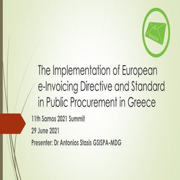 The implementation of european e invoicing directive and standard in ...
