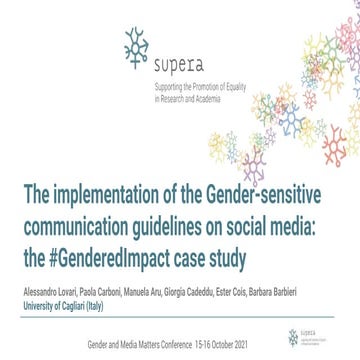 The implementation of the gender-sensitive communication guidelines on ...