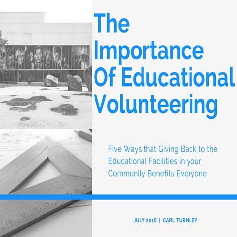 The Importance of Volunteering in Education | PDF