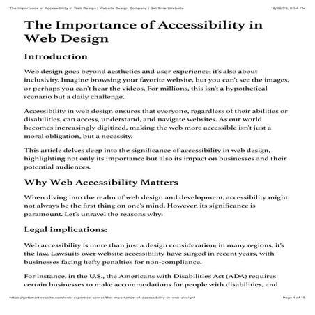 The Importance of Accessibility in Web Design | Website Design Company ...
