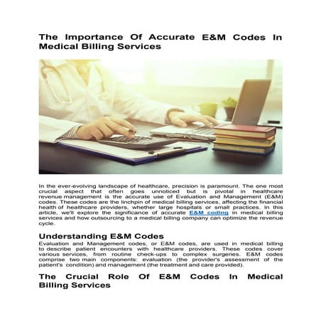 The Importance Of Accurate E&M Codes In Medical Billing Services | PPT ...