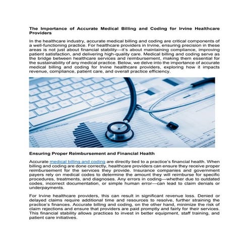 The Importance of Accurate Medical Billing and Coding for Irvine Healthcare Providers.pdf