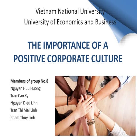 The importance of a positive corporate culture | PPTX