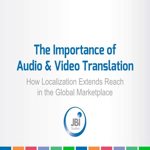 The Importance of Audio & Video Translation | PDF
