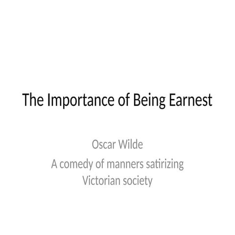 Satirical Critique of Victorian Morality and Social Norms in Oscar ...