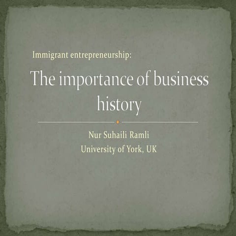 Business History: The importance of business history | PPT