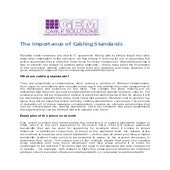 The Importance of Cabling Standards - GEM Cable Solutions | PDF ...