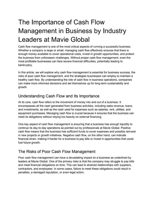 Know more about cash flow: What Is Cash Flow and Why It’s the Lifeblood ...