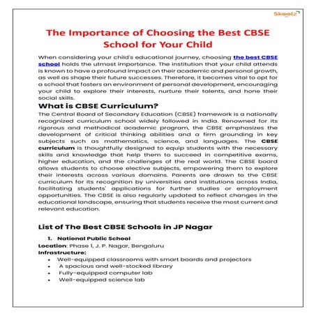 The Importance of Choosing the Best CBSE School for Your Child.pdf