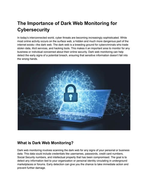 Why is Dark Web Monitoring Important.pdf