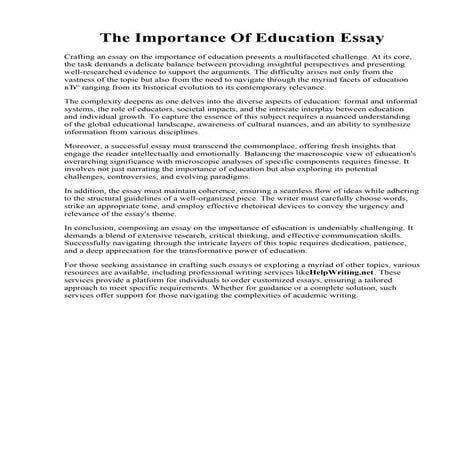 The Importance Of Education Essay.pdf
