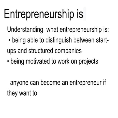 The importance of entrepreneurship | PPT