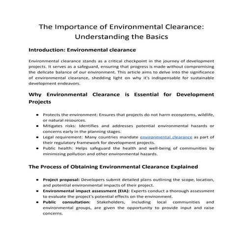 The Importance of Environmental Clearance_ Understanding the Basics.pdf