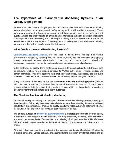 Air quality sampling and monitoring | PPTX | Indoor Environmental ...
