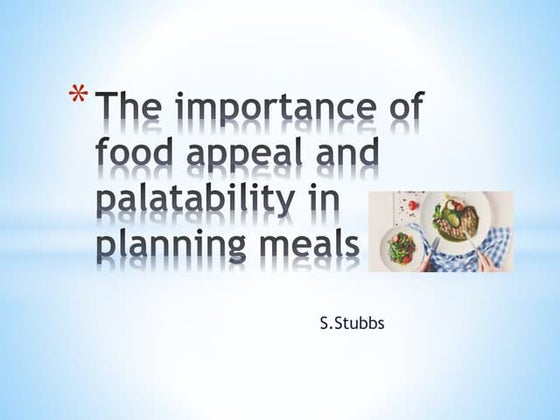 Planning meals with the multimix principle | PPTX