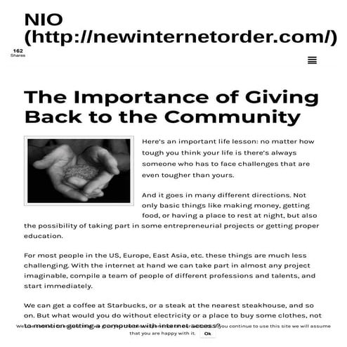 The importance of giving back to the community | PDF