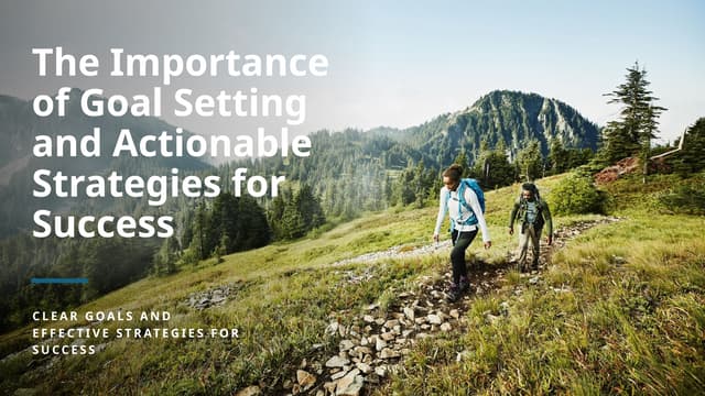 Time management & goal setting | PPTX
