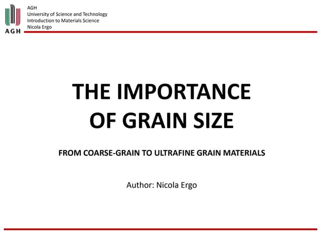 Grain size measurement according to astm standards | PPTX