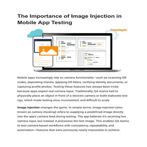 The Importance of Image Injection in Mobile App Testing | PDF