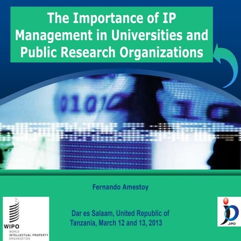 The importance of ip management in universities f amestoy | PPTX ...
