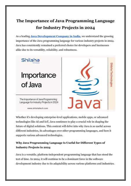 What Is Java Used For? Everything You Should Know | PPT