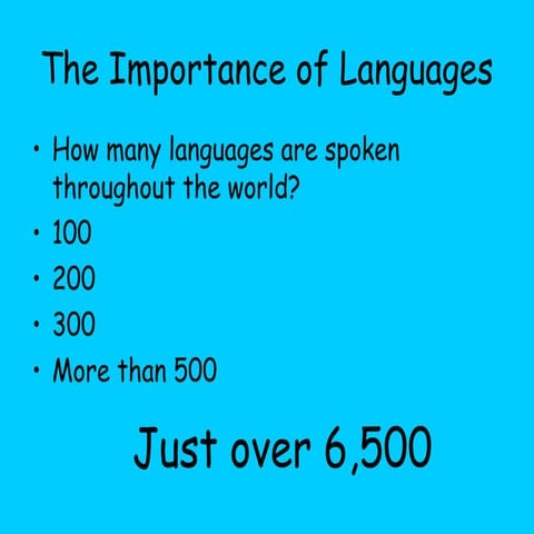 The importance of languages | PPT