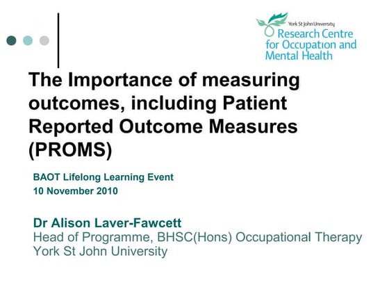 Outcomes measurement | PPTX