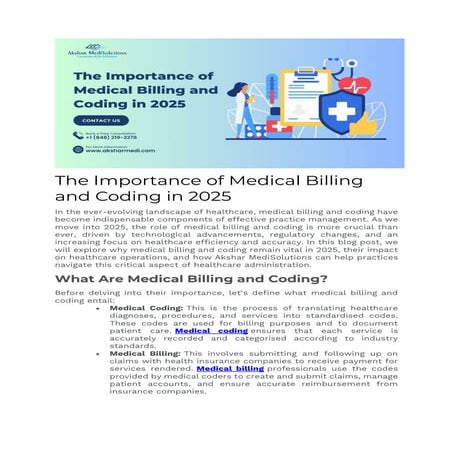 The Importance of Medical Billing and Coding in 2025.pdf