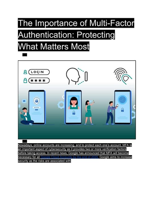 An Insight into Essential Eight’s Multi-Factor Authentication | PDF | Information and Network ...