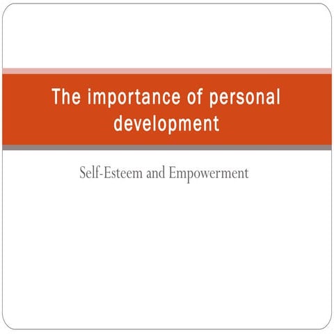 The importance of personal development | PPT