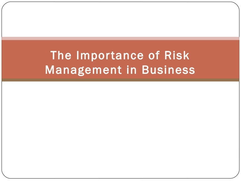 The Importance Of Risk Management In Business the-importance-of-risk-management-in-business