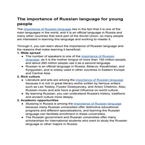 The importance of Russian language for young people.pdf