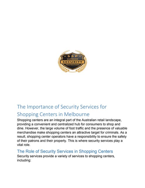 SECURITY GUARDS FOR HIRE MELBOURNE | PPT