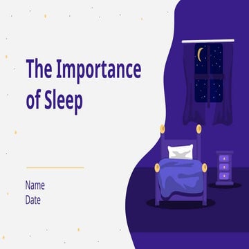 Importance of sleep | PPTX