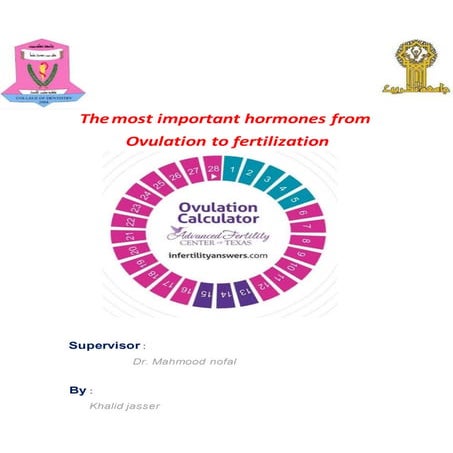 The important hormones from ovulation to fertilization | DOCX
