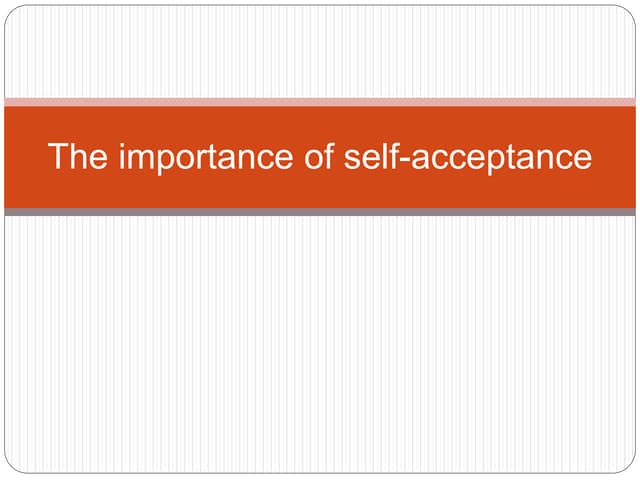 Self-acceptance | PPTX