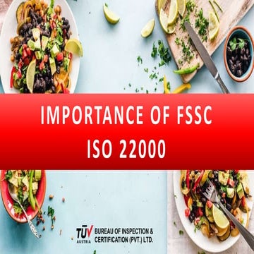 What is the Importance of FSSC 22000 Certification by TUV Austria BIC ...