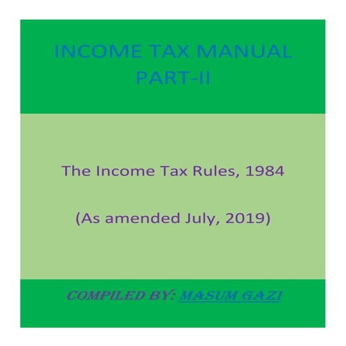 The Income Tax Rules, 1984 | PDF