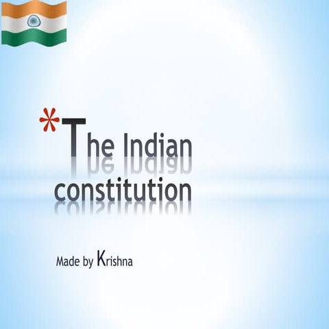 The indian constitution | PPT