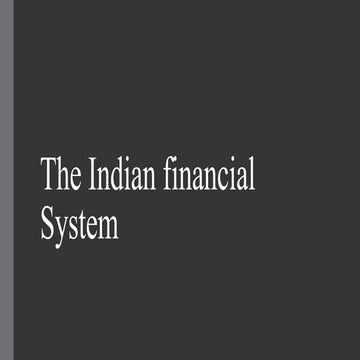 The indian financial system | PPTX