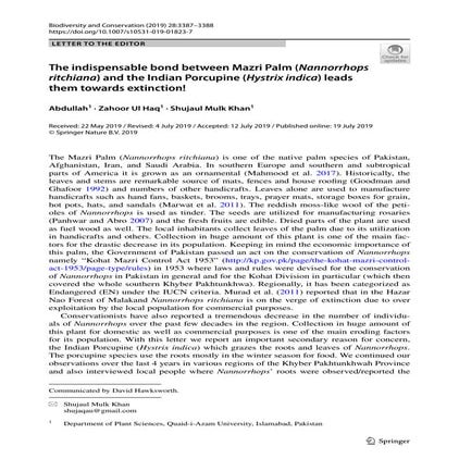The indispensable bond between mazri palm (nannorrhops ritchiana) and ...