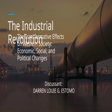 The Industrial Revolution the Transformative effects on Western Society ...