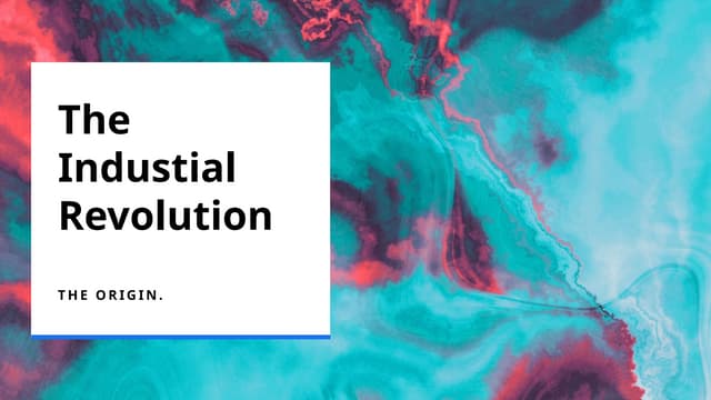 Industrial Revolution presentation slide | PPTX