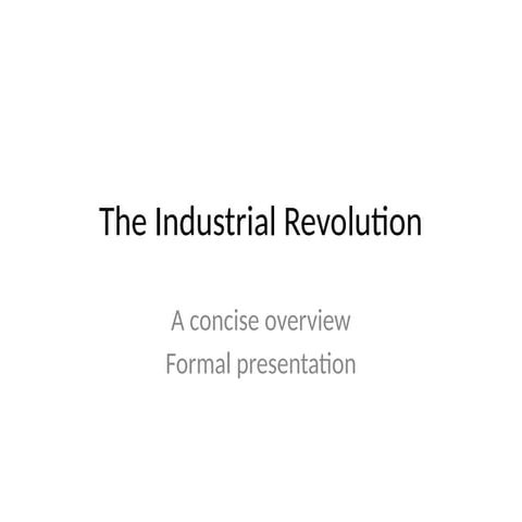 Industrial Revolution presentation slide | PPTX